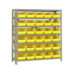 Complete shelf bin units are packaged together under the designation ...