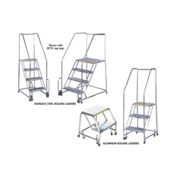 Stainless Steel And Aluminum Rolling Ladders- HA4SG