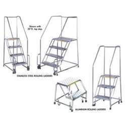 Stainless Steel And Aluminum Rolling Ladders-666fa935