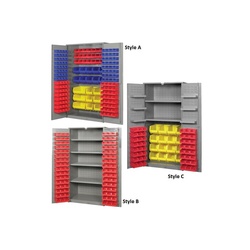 Heavy-duty bin storage cabinets provide a secure and organized solution ...