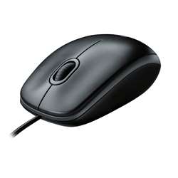 The Logitech M100R is a wired mouse designed for basic computing needs.